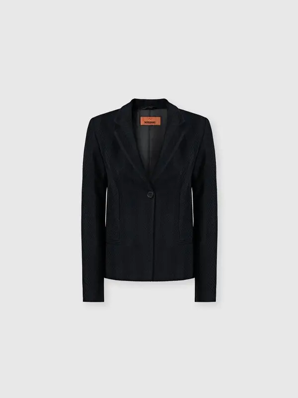 Missoni Single-breasted Tone-on-tone Zigzag Cotton And Viscose Blazer