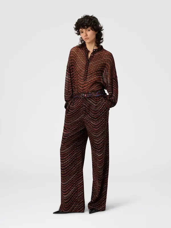 Missoni Mid-rise Tailored Pants With Zigzag Pattern