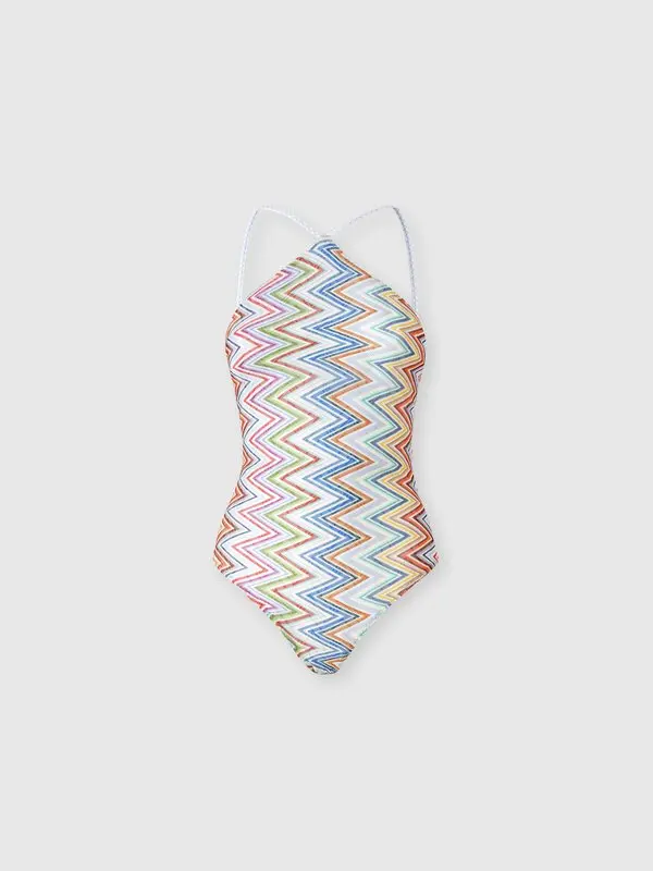 Missoni One-piece Swimsuit With Halterneck - Multicoloured