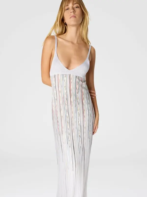 Missoni Sleeveless Flame-effect Viscose Lamé Gown