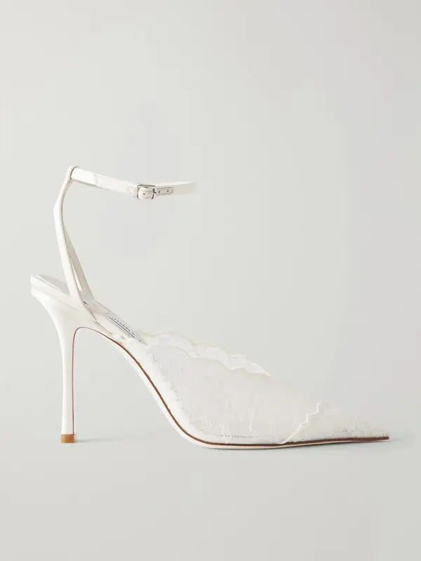 JIMMY CHOO Faiz 100 Lace Pumps