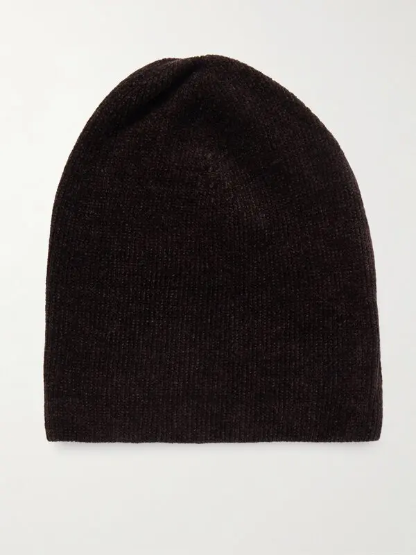 Gabriela Hearst Spire Ribbed Silk Beanie - Brown
