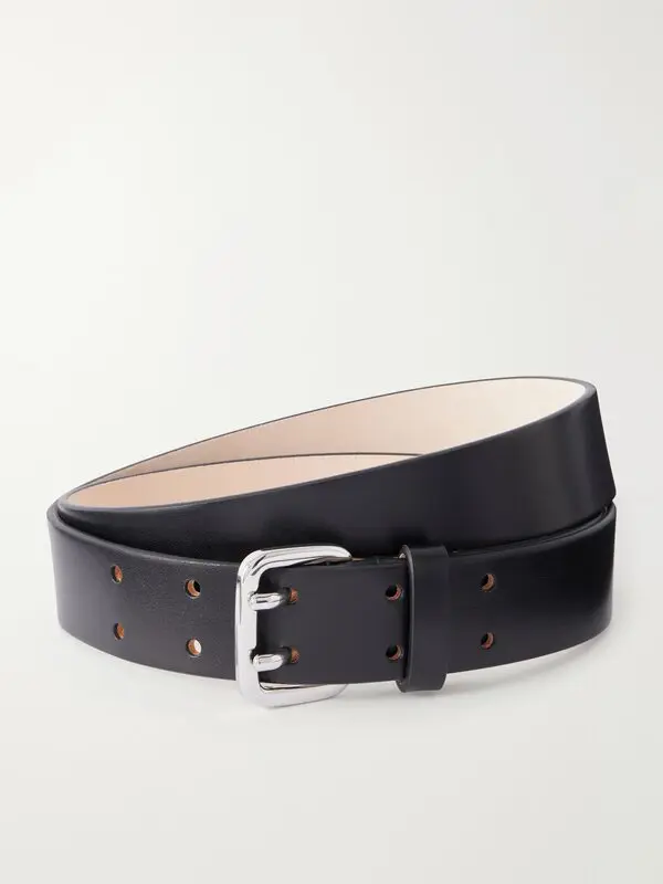 DEHANCHE Mini Hutch Leather Belt - Black