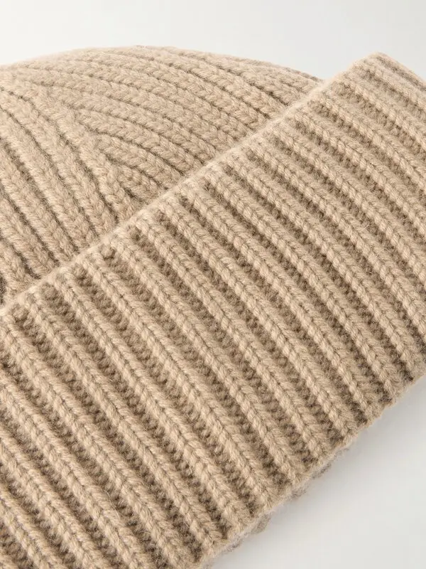 YVES SALOMON Ribbed Wool And Cashmere-blend Beanie