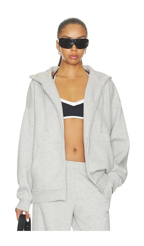 WELLBEING + BEINGWELL Murphy Oversized Full Zip Hoodie In . Also - Grey