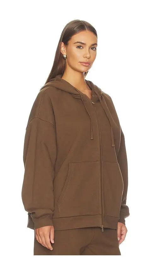WELLBEING + BEINGWELL Murphy Oversized Full Zip Hoodie In . Also - Chocolate