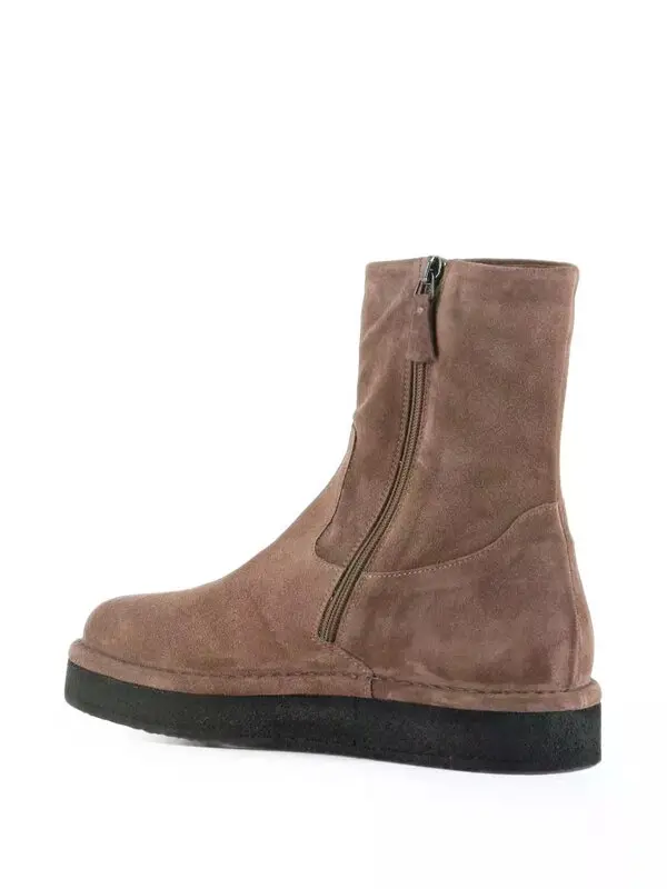DEL CARLO Suede Platform Ankle Boots