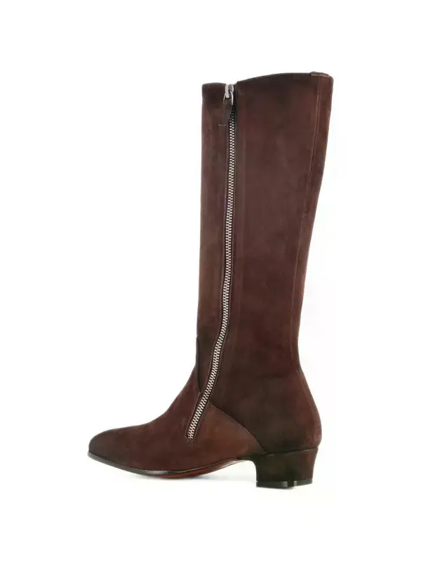 ALEXANDER HOTTO Suede Side-zip Boots