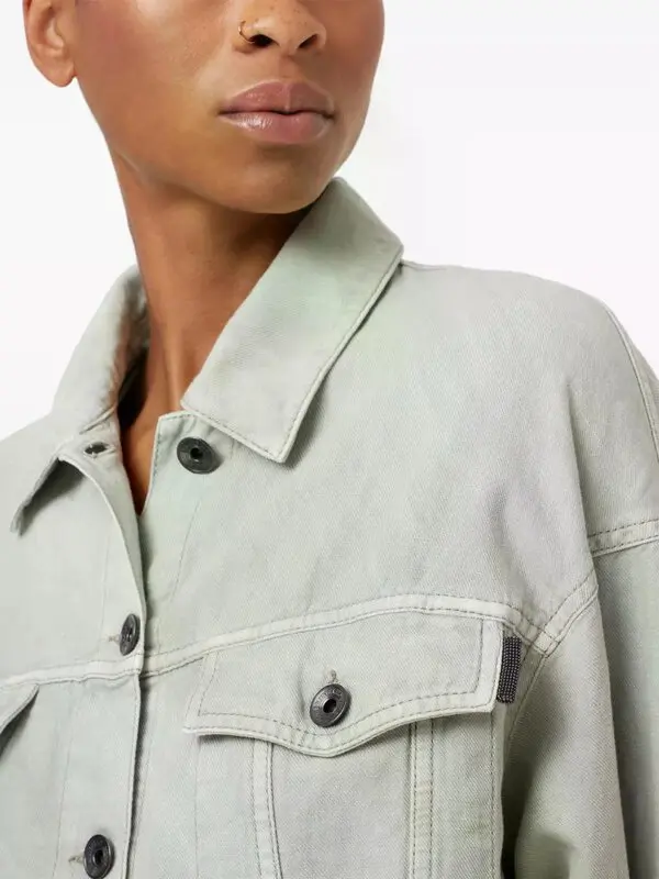 Brunello Cucinelli Monili-detail Denim Shirt Jacket
