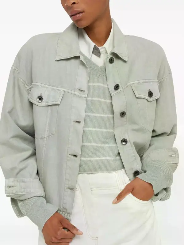 Brunello Cucinelli Monili-detail Denim Shirt Jacket