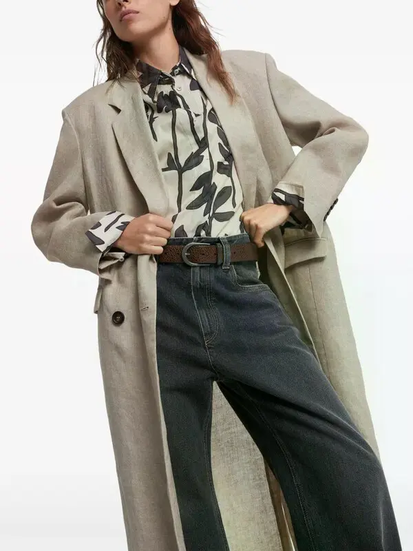 Brunello Cucinelli Double-breasted Linen Coat