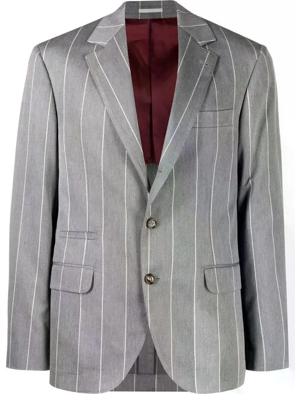 Brunello Cucinelli Striped Woven Blazer