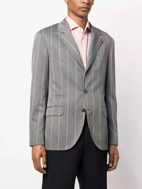 Brunello Cucinelli Striped Woven Blazer