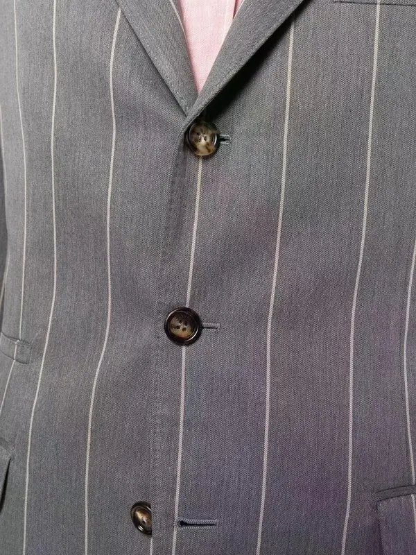 Brunello Cucinelli Striped Woven Blazer
