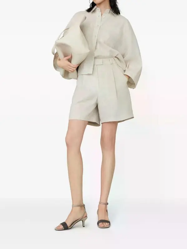 Brunello Cucinelli Embroidered Linen Shirt