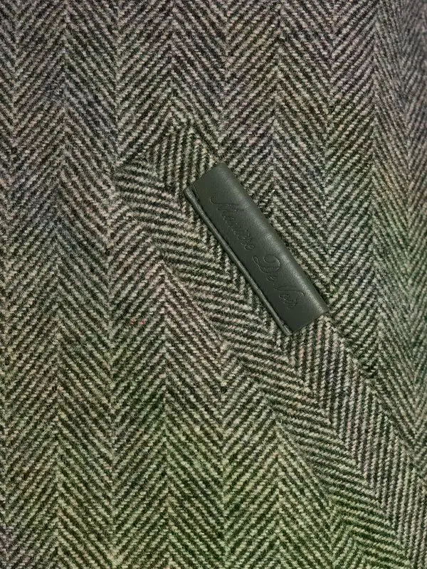 Manière De Voir Levi In Herringbone Wool Zip Gilet