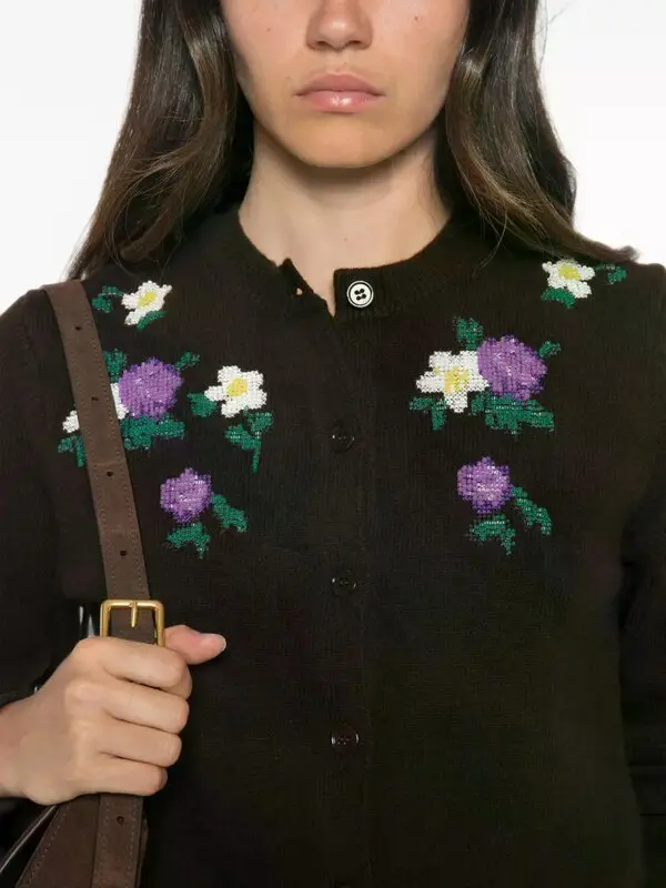 Maje Floral-beaded Cardigan