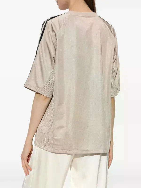 Adidas Number-print Mesh-panel T-shirt