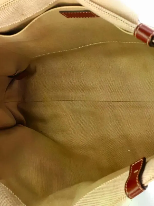 Chloé Woody Canvas With Leather Medium Tote Bag