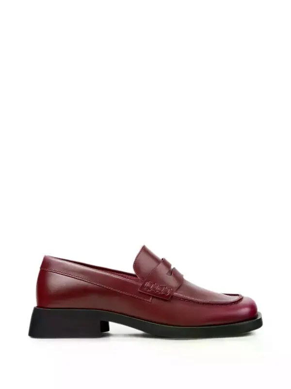 Camper Donna Leather Square-toe Loafers - Red