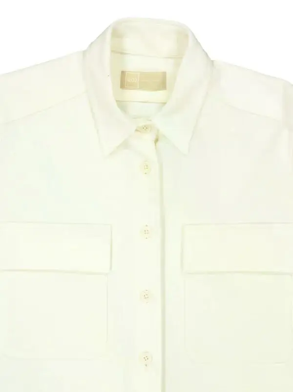 120% Lino Button-up Flap-pocket Shirt
