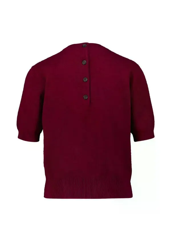Altuzarra Otto Button-back Short-sleeve Sweater