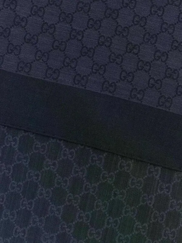 Gucci Gg Wool Silk Jacquard Shawl