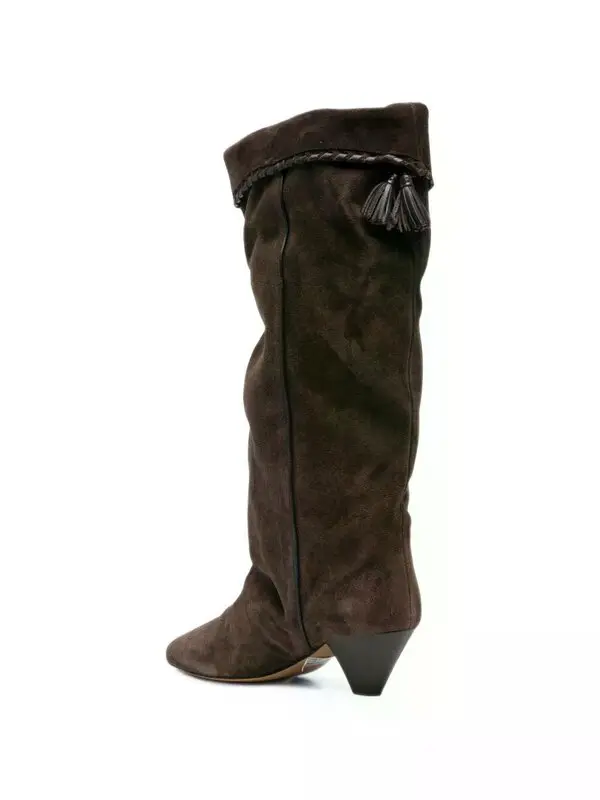 Isabel Marant Étoile Tassel-embellished Suede Boots - Brown