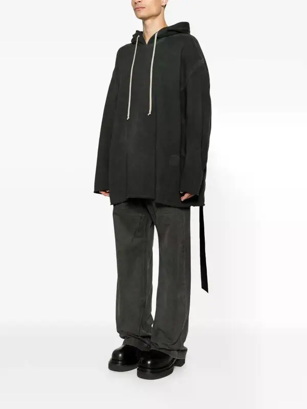 Rick Owens Drawstring Raw-cut Hoodie