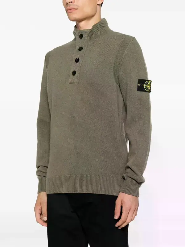 Stone Island Logo-patch Half-zip Sweater