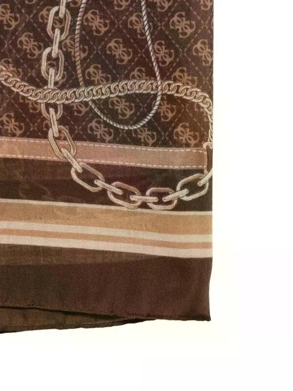 Guess Logo-print Chain-link Scarf