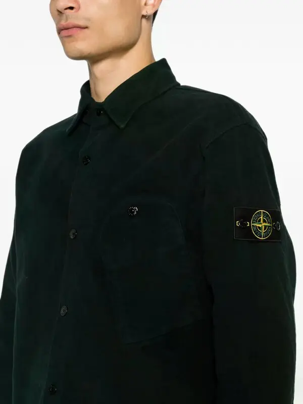 Stone Island Compass-patch Corduroy Shirt