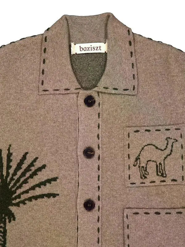 BAZISZT Seeker Intarsia-knit Cashmere Cardigan