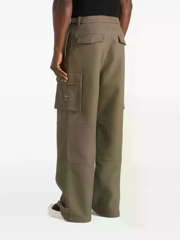 Manière De Voir Signature Wide-leg Cargo Trousers - Neutrals