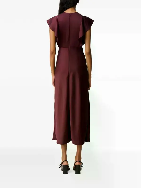 Claudie Pierlot Slit Satin Maxi Dress