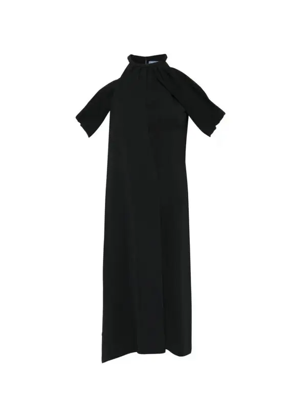Thierry Mugler Mock-neck Midi Dress - Black