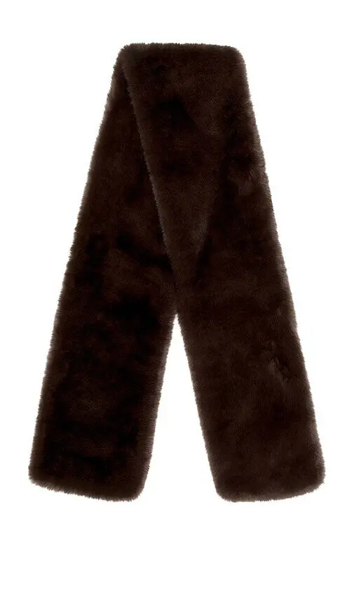 MIMCHIK Faux Fur Shawl - Brown