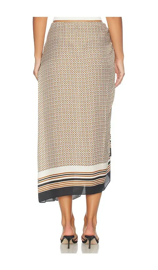 A.L.C. Reign Skirt In Black & Caramel Dotted In . Also