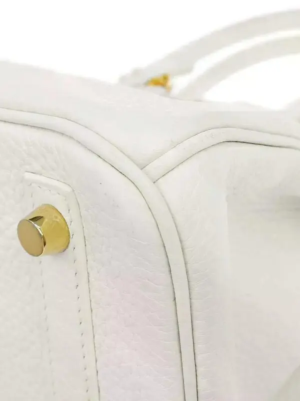 Hermès Taurillon Clemence Birkin Tote Bag - White