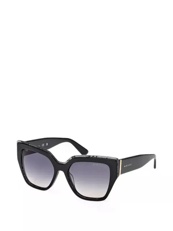 Guess Lace-detail Cat-eye Sunglasses - Black