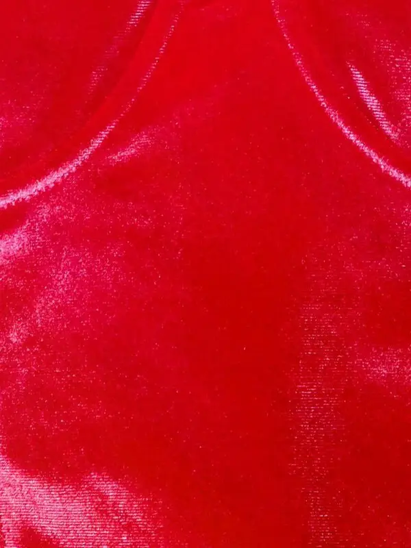 SELF-PORTRAIT One-shoulder Velvet Crop Top