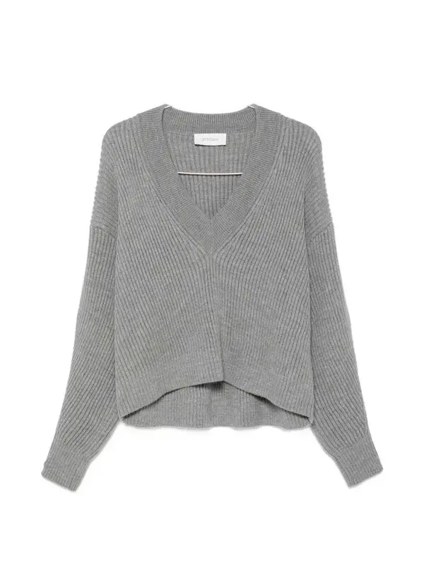 Sportmax Ribbed-knit Buttoned-sleeves Sweater