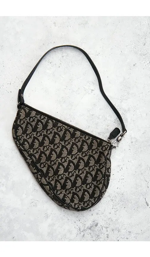FWRD RENEW Dior Diorissimo Pochette Saddle Bag In & Grey