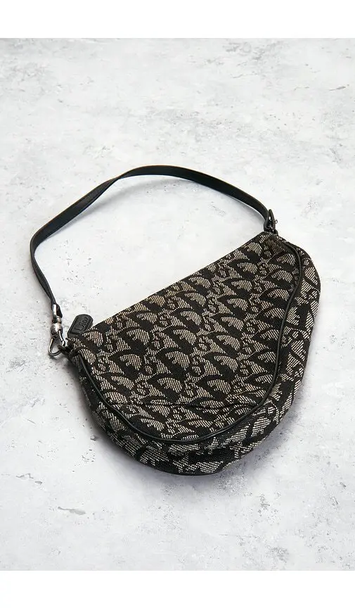 FWRD RENEW Dior Diorissimo Pochette Saddle Bag In & Grey