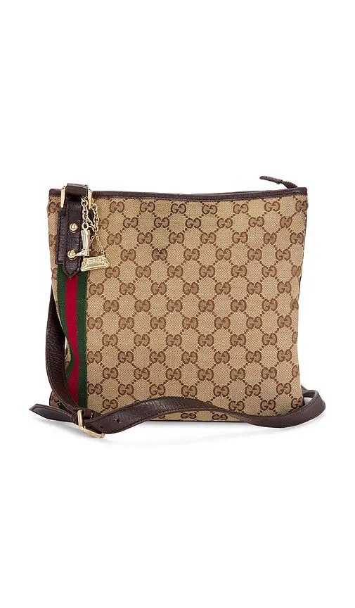 FWRD RENEW Gucci Jolicoeur Flat Messenger Bag
