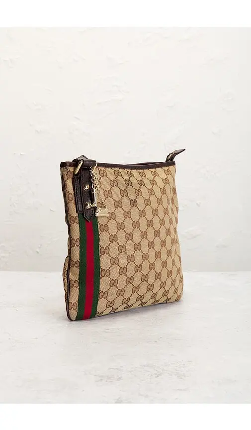 FWRD RENEW Gucci Jolicoeur Flat Messenger Bag