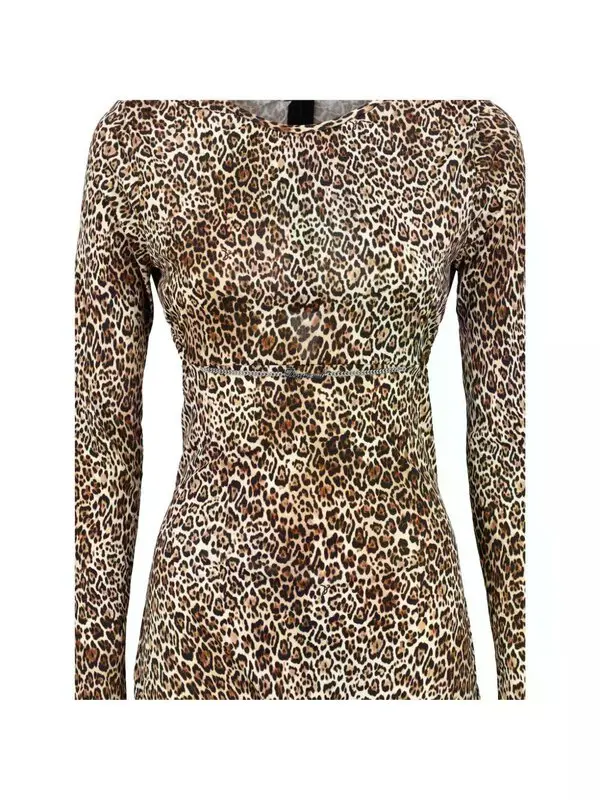 Dsquared2 Leopard-print Cut-out Jumpsuit