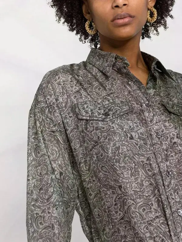 Brunello Cucinelli Paisley-print Long-sleeve Shirt