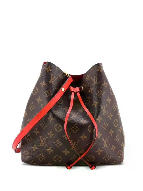 LOUIS VUITTON Monogram Canvas Neonoe Bucket Bag - Red