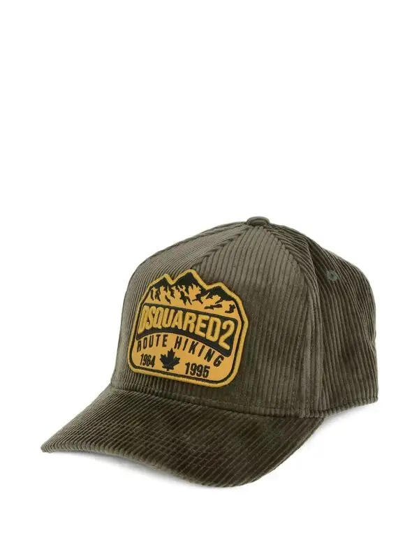 Dsquared2 Ribbed Embroidered Baseball Cap - Green